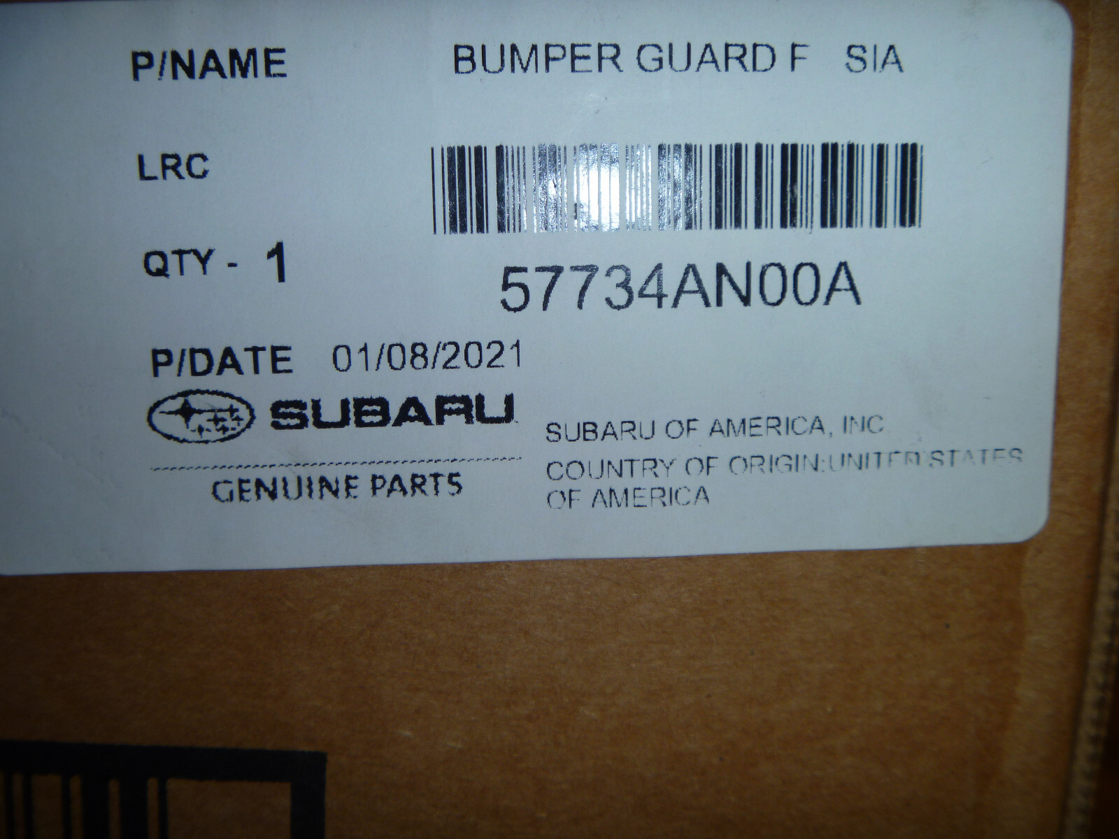 2020-2023 Subaru Outback Front Bumper Underguard 57734AN00A OEM 2021 ...