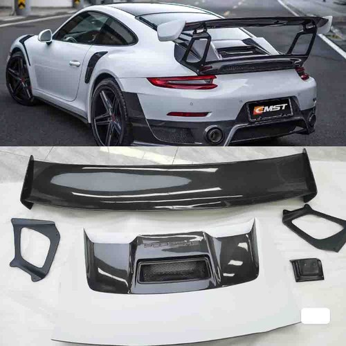 Fits Porsche Carrera 911 991 2012-2019 Half Carbon Rear Spoiler Wing ...