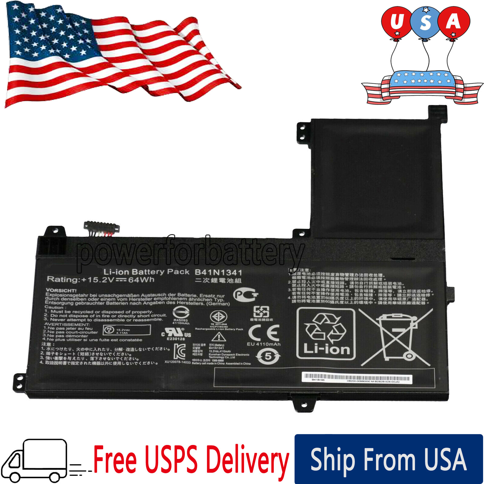 B41n1514 Battery for ASUS Laptop Q503ua-bhi5t16 Q503ua-bsi5t17 N543ua ...