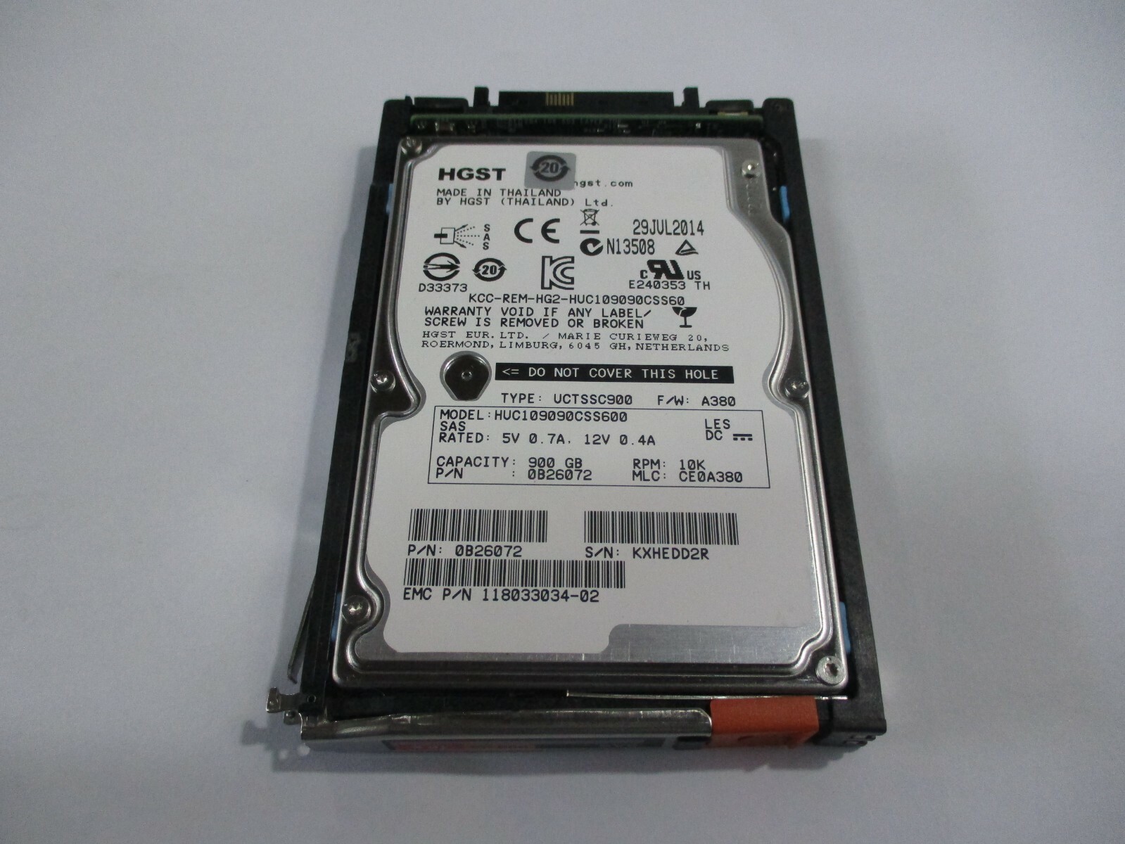 LOT OF 3 EMC 005050349 900GB 10K 2.5'' SAS 118033034-02 HGST Hard Drive ...