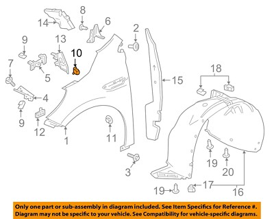 GM OEM 18-24 Enclave Fender Fender Components-Rear Bracket 23378132 | eBay