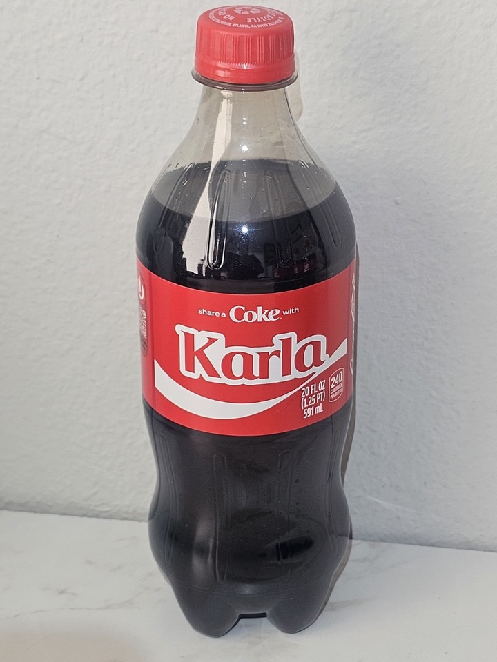 Share a Coke with Karla 2025 Personalized Gift Coca Cola Bottle 20oz ...