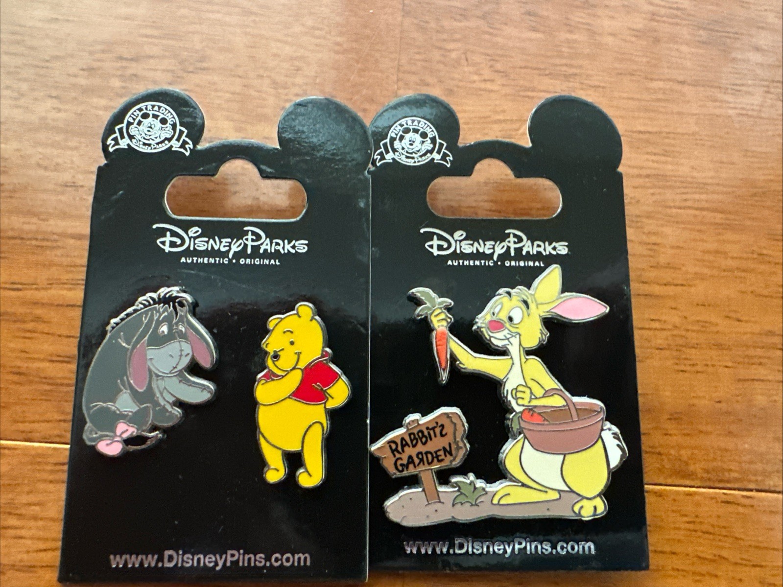 Disney Pin lot of 2 Winnie the Pooh Set with Eeyore and Rabbits Garden ...