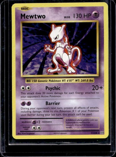 2016 Pokemon XY Evolutions Mewtwo #51/108 | eBay