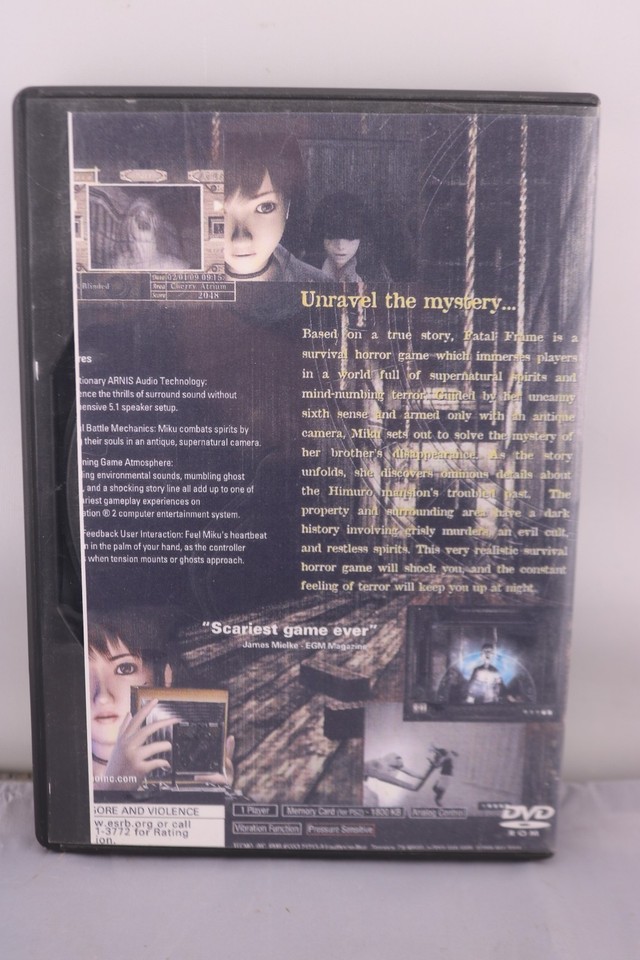 Fatal Frame 3: The Tormented PlayStation 2 PS2 - No Manual - No ...
