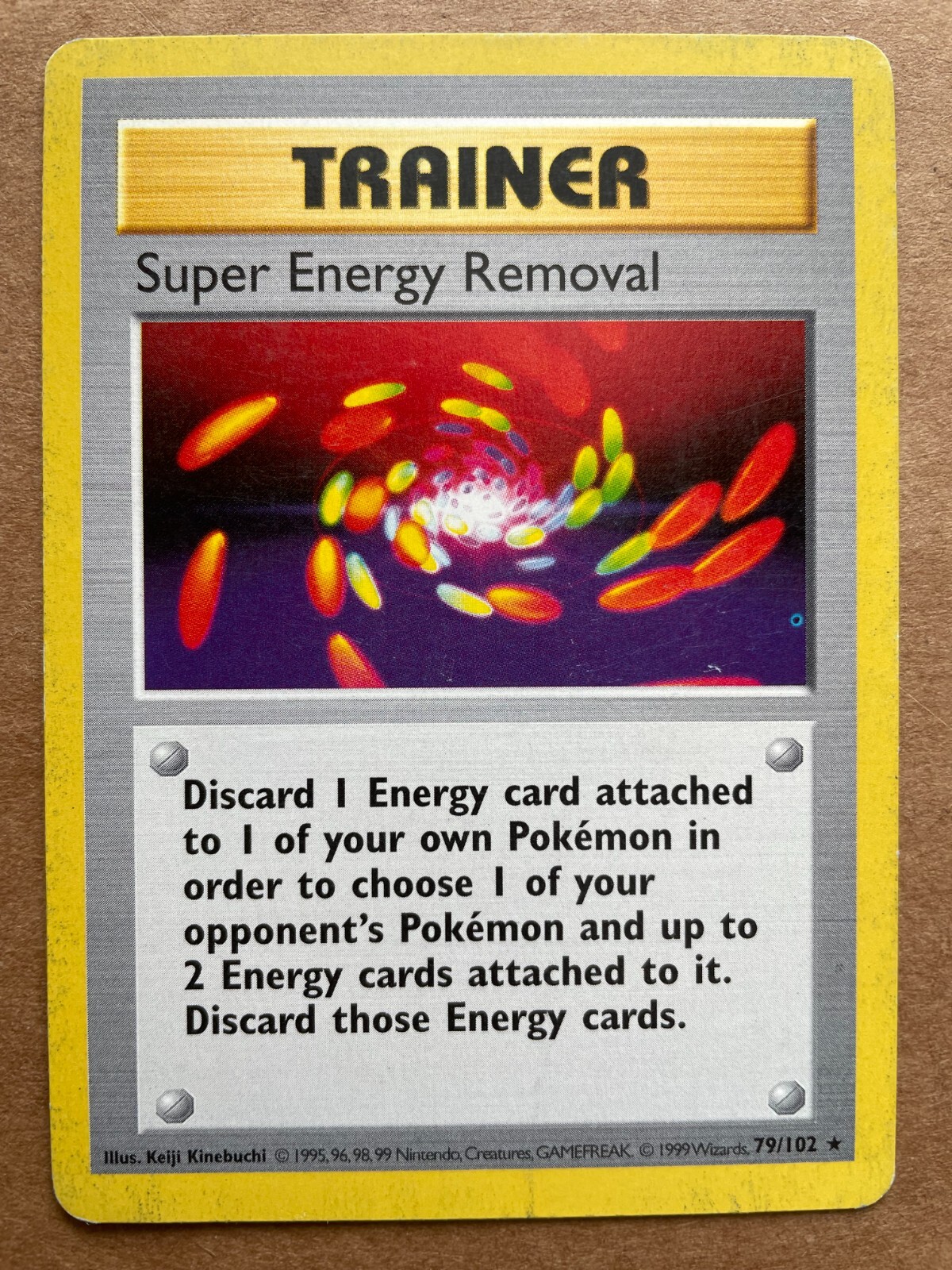 Pokémon Card, SUPER ENERGY REMOVAL Trainer 079/102, RARE, STAR, Base ...