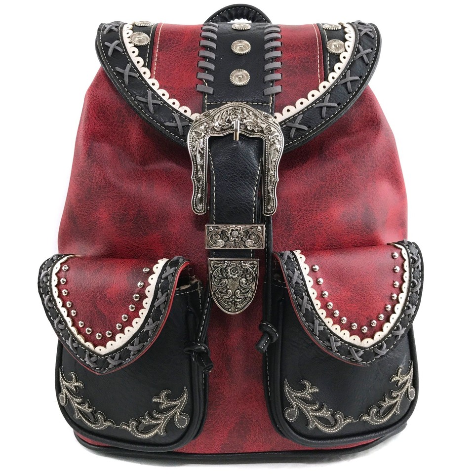 Justin West Trendy Western Rhinestone Concealed Carry Backpack and ...