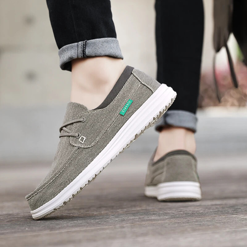Summer Men's Canvas Shoes Breathable Casual Shoes Loafers Slip on ...