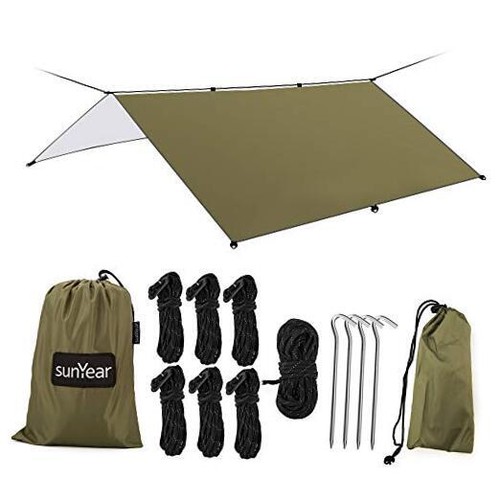 Hammock Rain Fly Tent Tarp Provides Effective Protection Army Green 9 ...