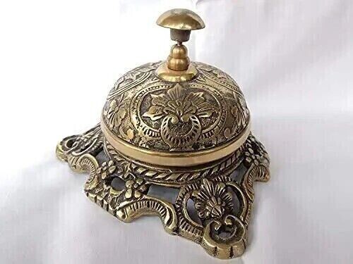 Tabletop Vintage Brass Table Desk Bell Decorative Office/Hotel Call ...