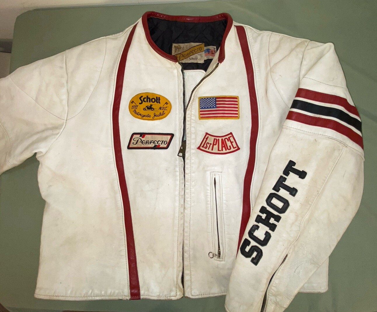 Genuine Schott Perfecto Cafe Racer Leather Jacket Wh… - Gem