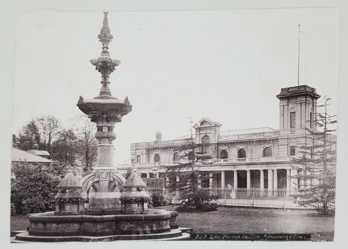 Antique Photogravure The Pump Room Hitchman Fountain Leamington England ...