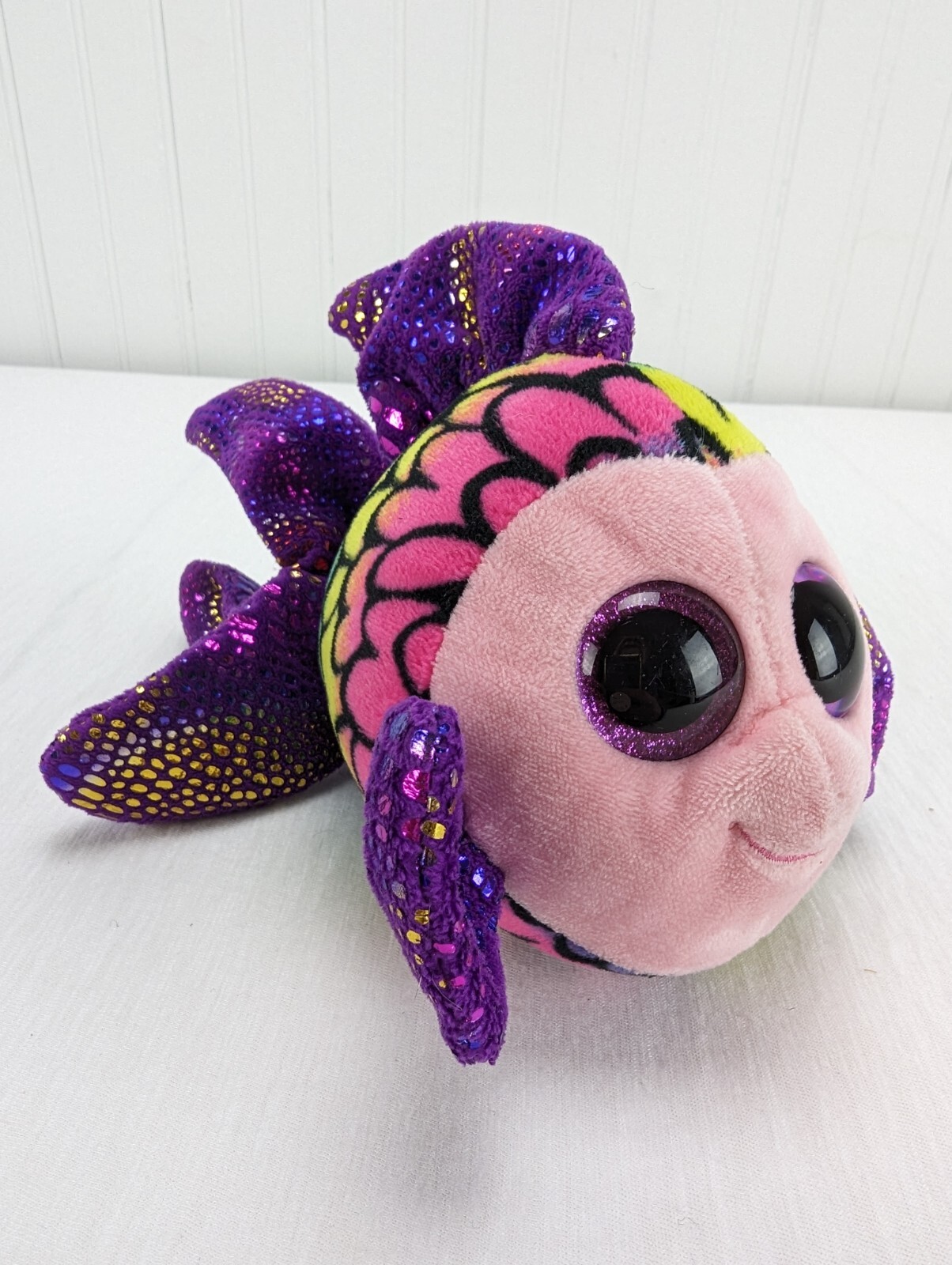 Ty Beanie Boos Flippy the Fish Plush 7" Stuffed Animal 2017 Rainbow ...
