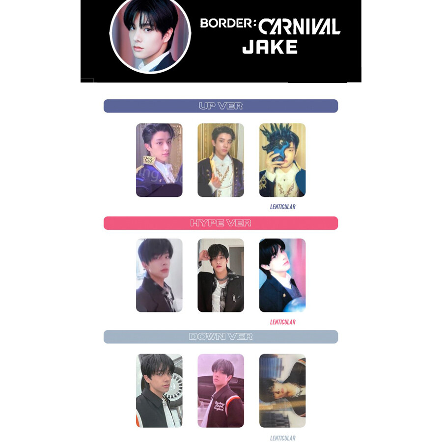 ENHYPEN JAKE Official Photo card Border : Carnival Photocard PC | eBay UK