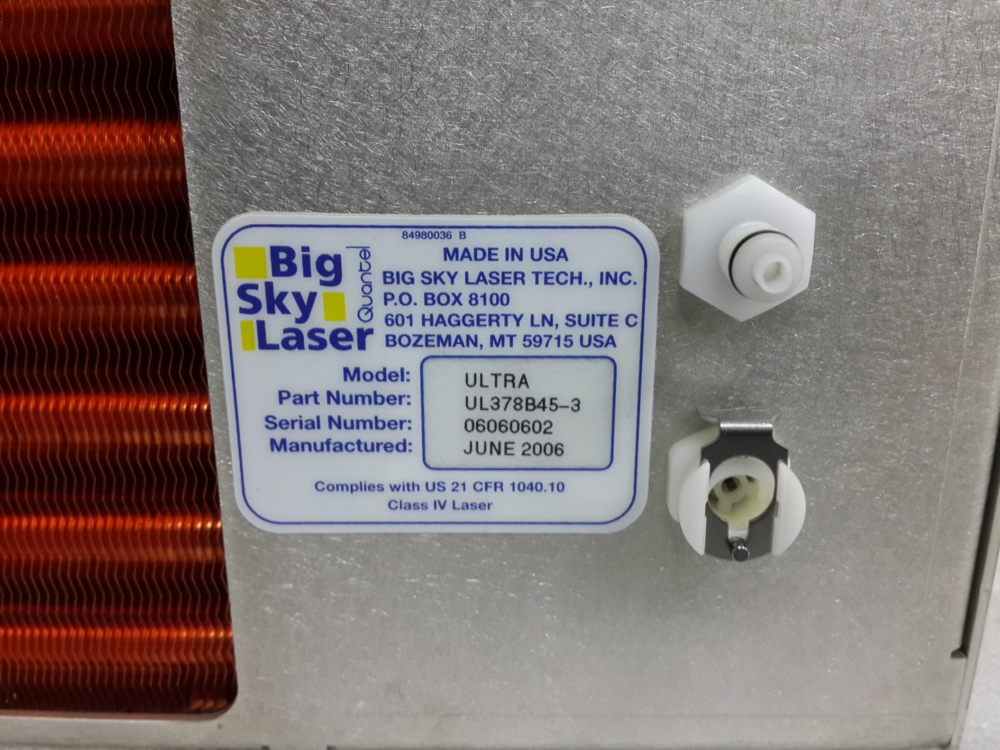 Quantel Big Sky Laser 17119010 ULTRA UL378B45-3 | eBay