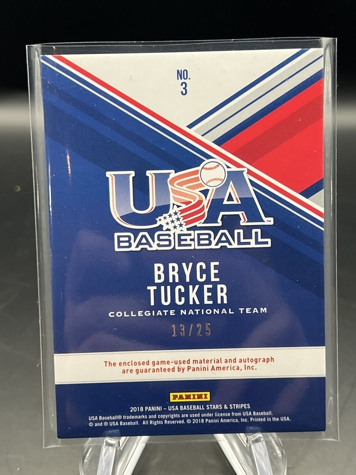 2018 PANINI STARS & STRIPES BRYCE TUCKER GOLD JERSEY PATCH AUTO /25 | eBay