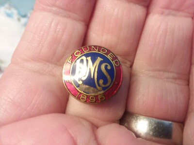 1896 Enamel on Brass PMS Fraternal Button Whitehead and Hoag | eBay