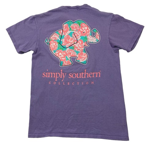 Simply Southern Men’s S Purple Elephant T Shirt (W4) | eBay
