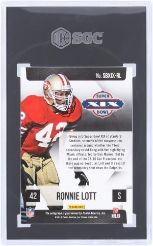 Ronnie Lott 49ers Signed '21 Panini Super Bowl Signatures SBXIX-RL SGC ...
