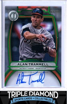 2025 Topps Tribute Alan Trammell Autograph Auto Green #82/99 HOF Tigers ...