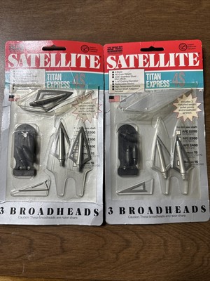 Opened Vintage Satellite Titan Express 4S 110 Grain 4 Blade Broadhead ...