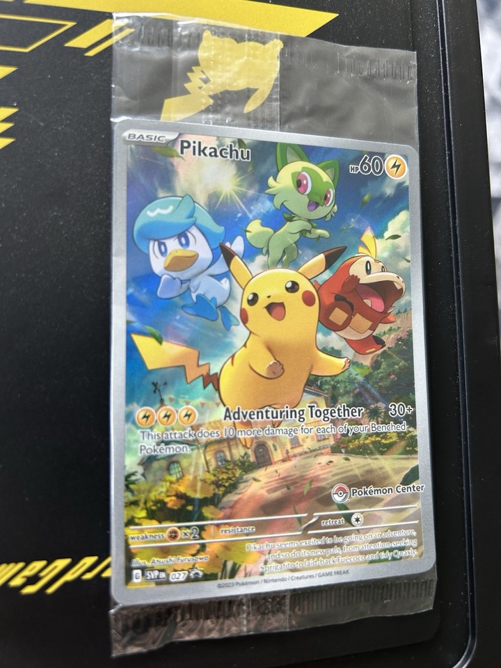 Sealed Pikachu - 027 (Pokemon Center Exclusive) Sv: Scarlet & Violet ...
