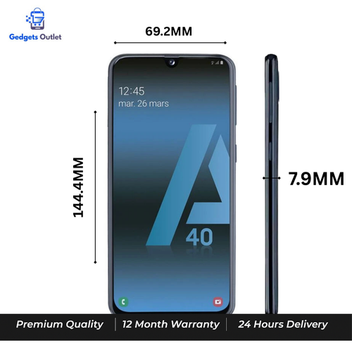 Samsung Galaxy A40 64GB Dual Sim Black Unlocked Smartphone Pristine ...