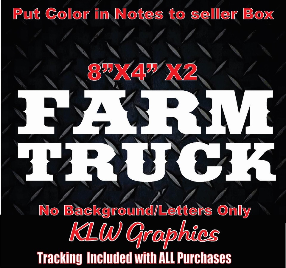 FARM TRUCK Decal Sticker Turbo Diesel Soot Country Cow Tractor Mud ...