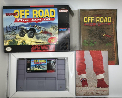 SUPER OFF ROAD THE BAJA Complete Super Nintendo SNES CIB W/POSTER RARE ...