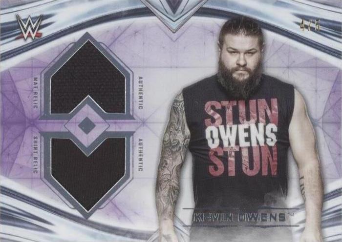2020 Topps WWE Undisputed - Dual Relic Kevin Owens #DR-KE Purple /5 ...