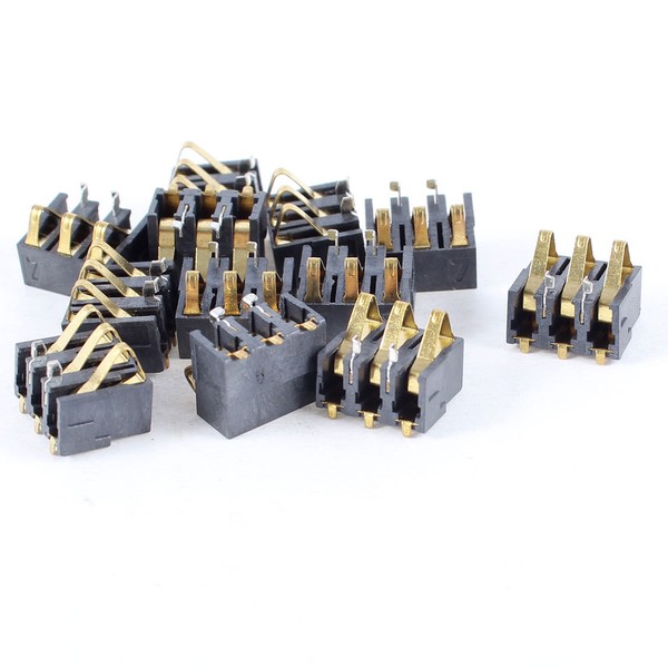 12pcs Right Angle SMD SMT 3 Terminal Connector Spring Battery Contact ...