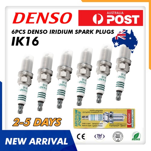 6 Denso IRIDIUM Spark Plugs IK16 for '02~'04 Ssangyong Rexton 3.2L 6cyl ...