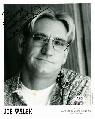 Joe Walsh Personalized to Chicago Jim Autographed Stain Signed 8x10 B&W ...
