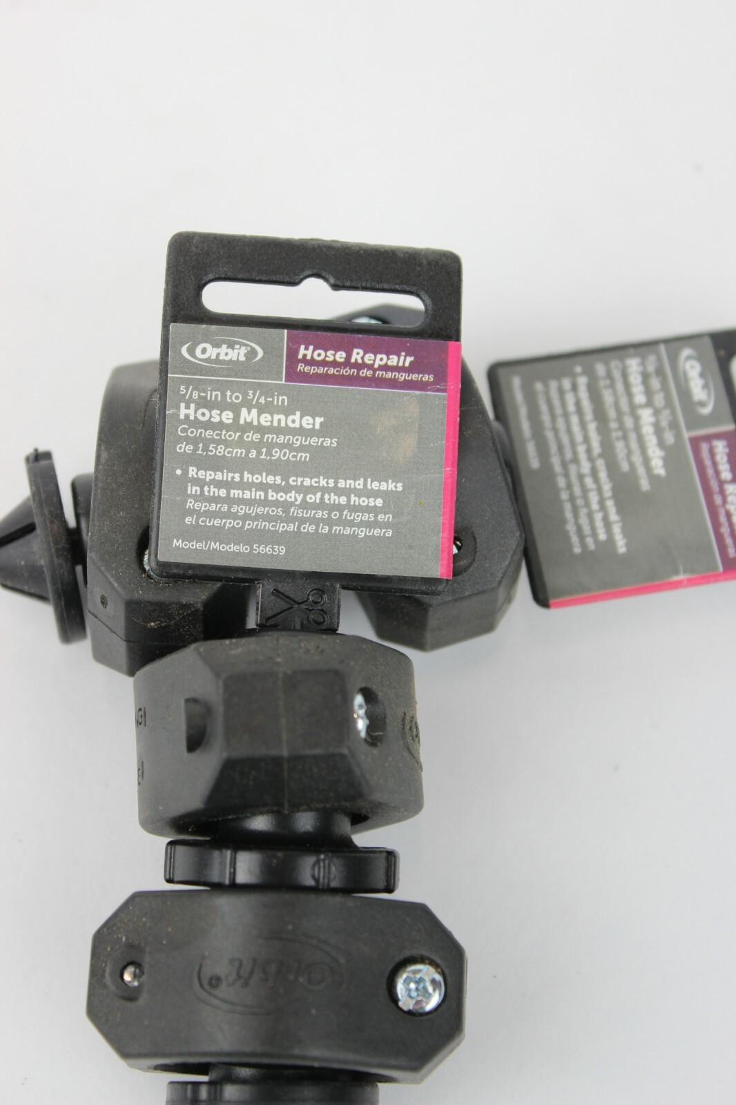 Orbit 5/8" to 3/4" Hose Mender Lot Repair Holes Cracks and Leaks Fast ...