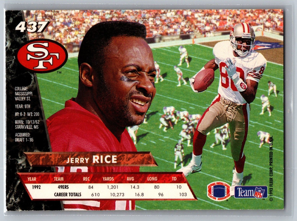 1993 Fleer Ultra Jerry Rice #437 | eBay