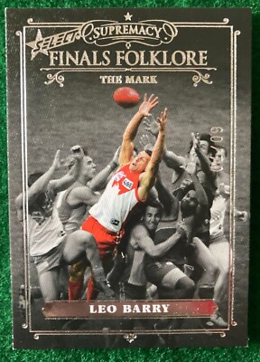 2019 AFL SUPREMACY LEO BARRY FINALS FOLKLORE "THE MARK" SYDNEY SWANS ...