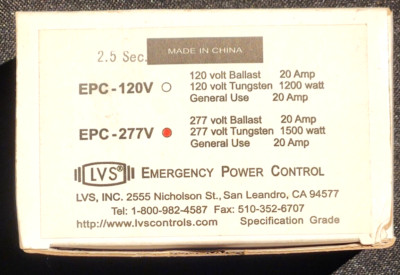 LVS Emergency Power Control EPC-277V | eBay