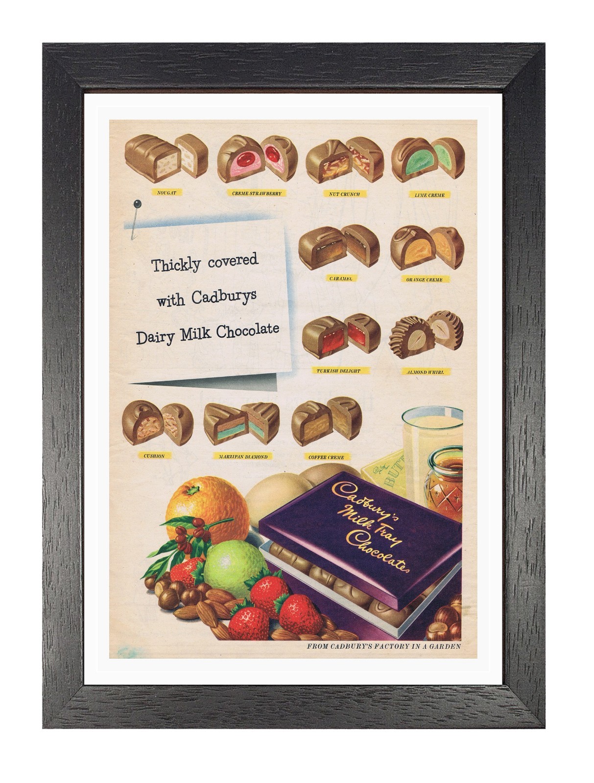 Cadburys Milk Tray Photo Old Sweets Advert Picture Chocolates Poster | eBay