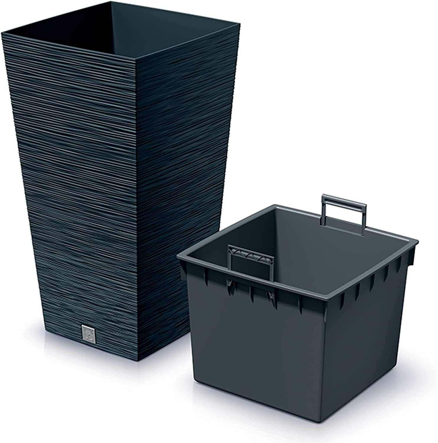 65/75cm XL Tall FURU Square Planters Flower Plant Pot Indoor Outdoor ...