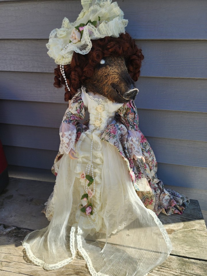 Mrs. Piggy Doll ram goat sheep taxidermy racoon squirrel hunting ram ...