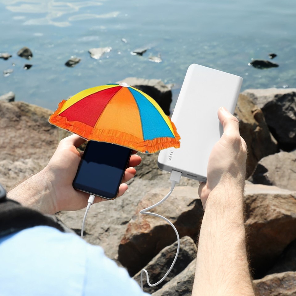 2x Mini Sun Umbrella For Cell Phone Sun Shade Phone Holder Cooling ...