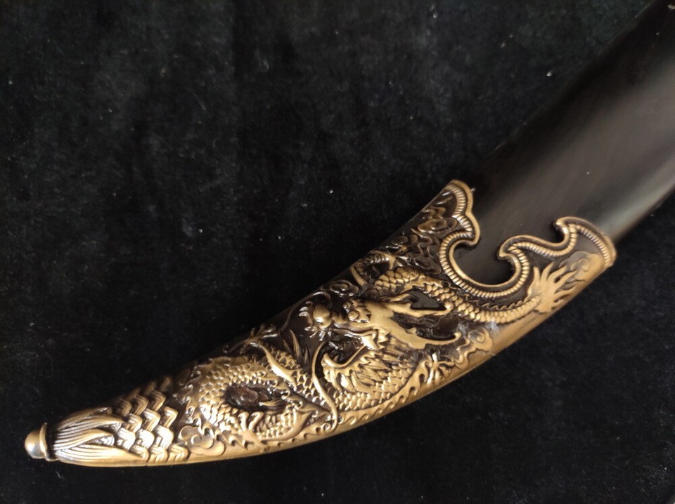 Mongolian Scimitar Damascus Folded Steel Cavalry Saber Sharp ShortSword ...