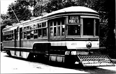 Euclid Public Square #480 Railway Postcard Trolley Interurban Tram RPPC ...