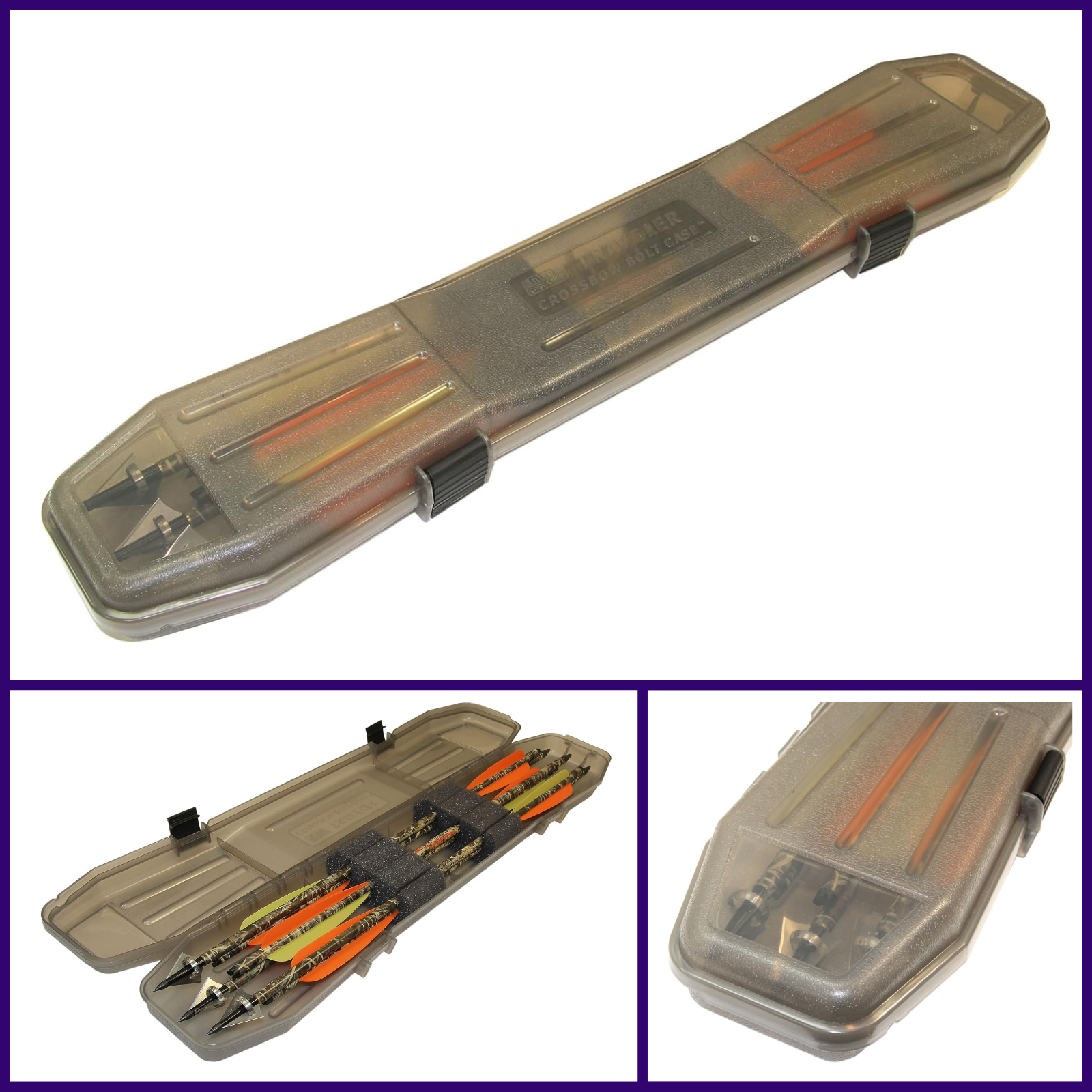 MTM BTBC-41 Traveler Crossbow Bolt Case, Holds 6 bolts up to 24.25 USA Made | eBay
