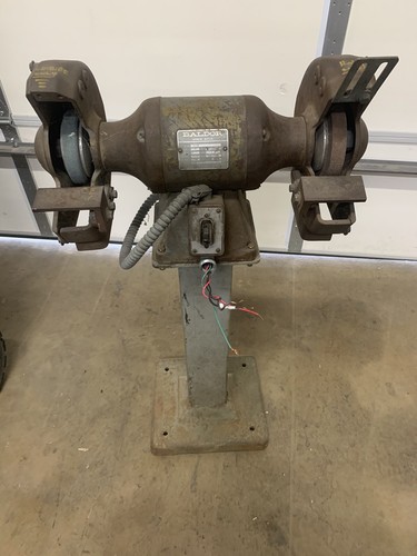 Baldor 1021W 10" Bench Grinder with Factory Pedestal Base 1.5HP 3 Phase ...