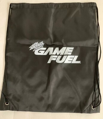 NEW MTN DEW Game Fuel Promotional Drawstring Backpack Black | eBay