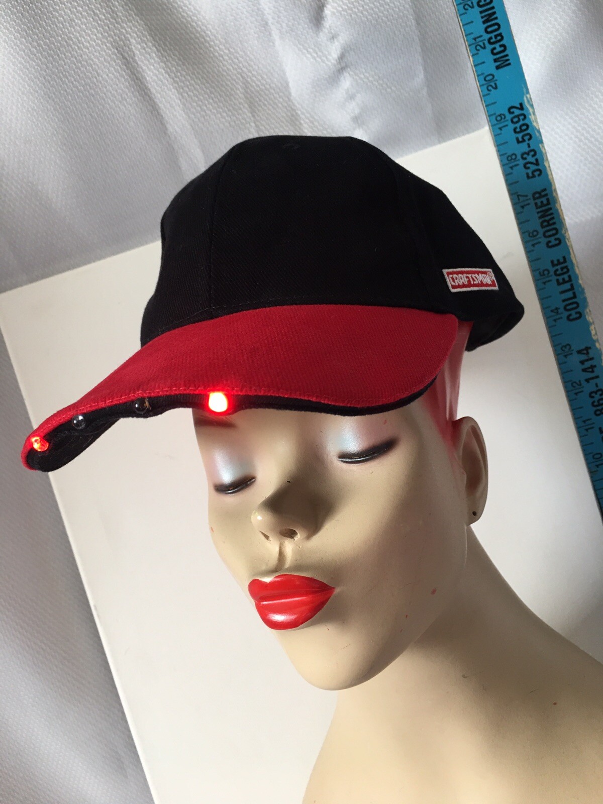 Craftsman LED Lighted Snapback Hat Baseball Cap Red &… - Gem