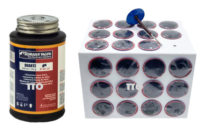 6mm Tyre Puncture Repair Combi Plug Patches Pack Of 24 & 250ml Tub Of ...
