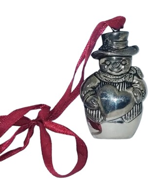 Gorham Silver Plated Snowman Vintage Christmas Tree Ornament with ...