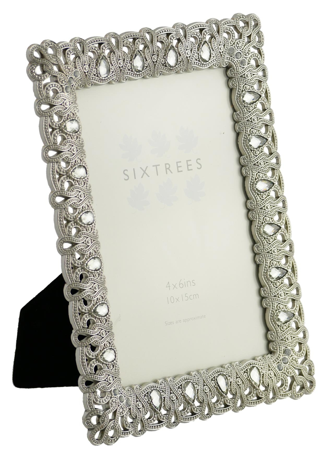 Sixtrees Diana Antique Vintage silver 6x4 inch photo frame with ...